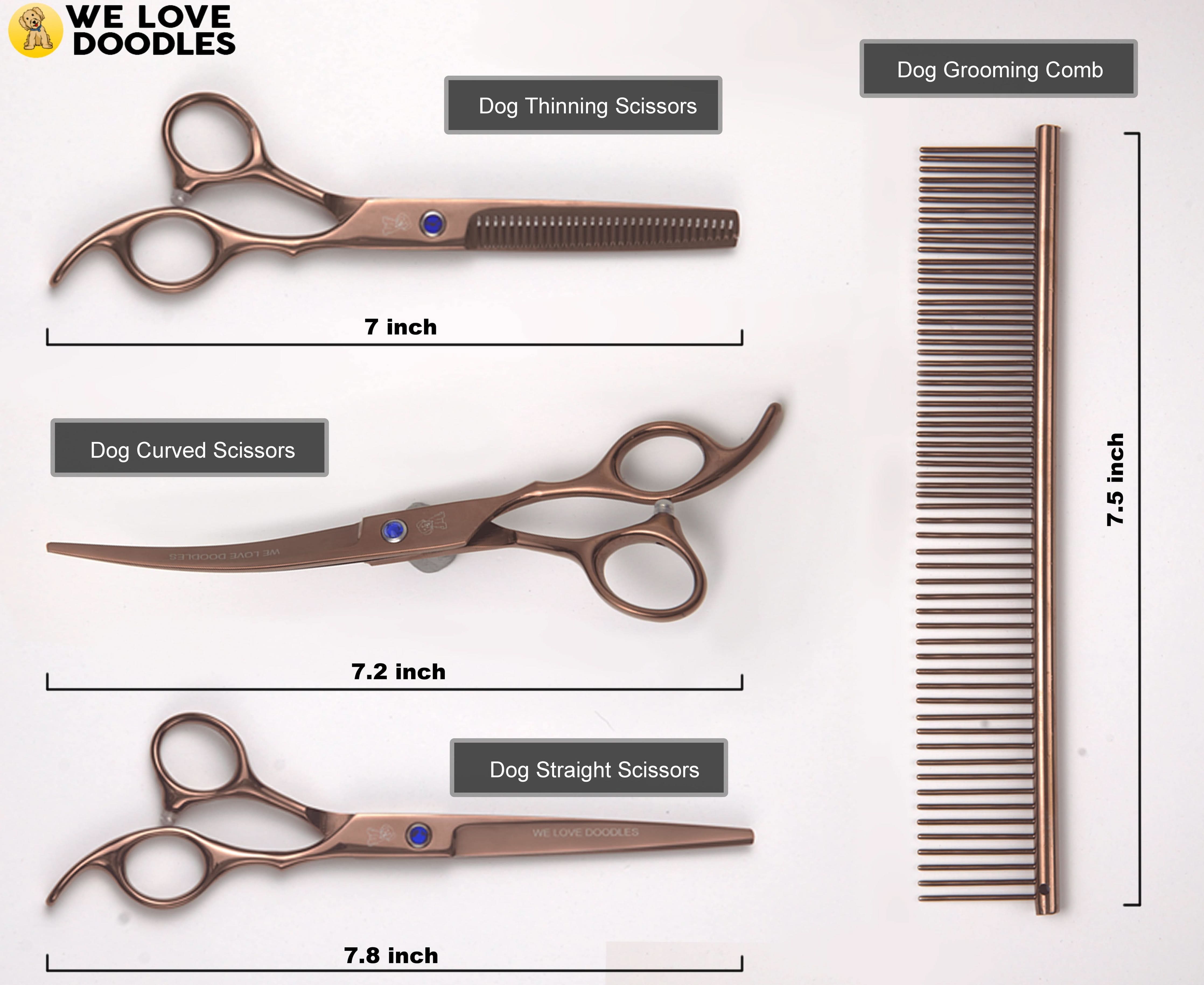 Ultimate Dog Grooming Kit | Slicker Brush, Scissors & Detangler Spray ...