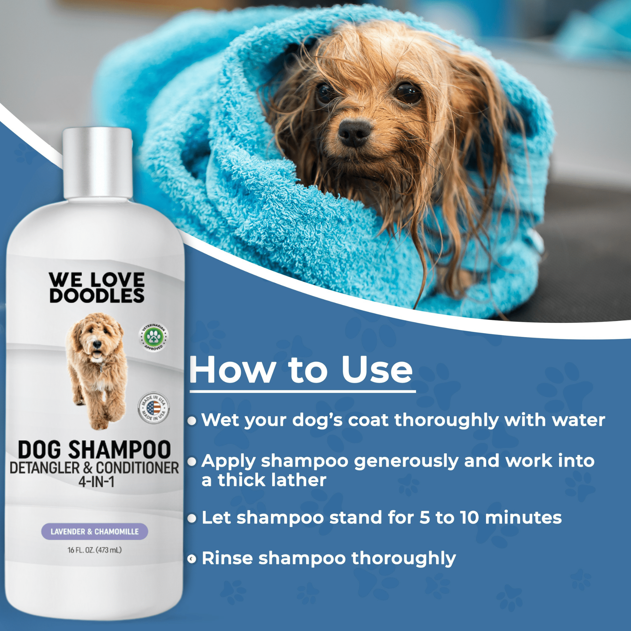 Lavender Dog Shampoo & Detangler Bundle | Save | Made in USA – We Love ...