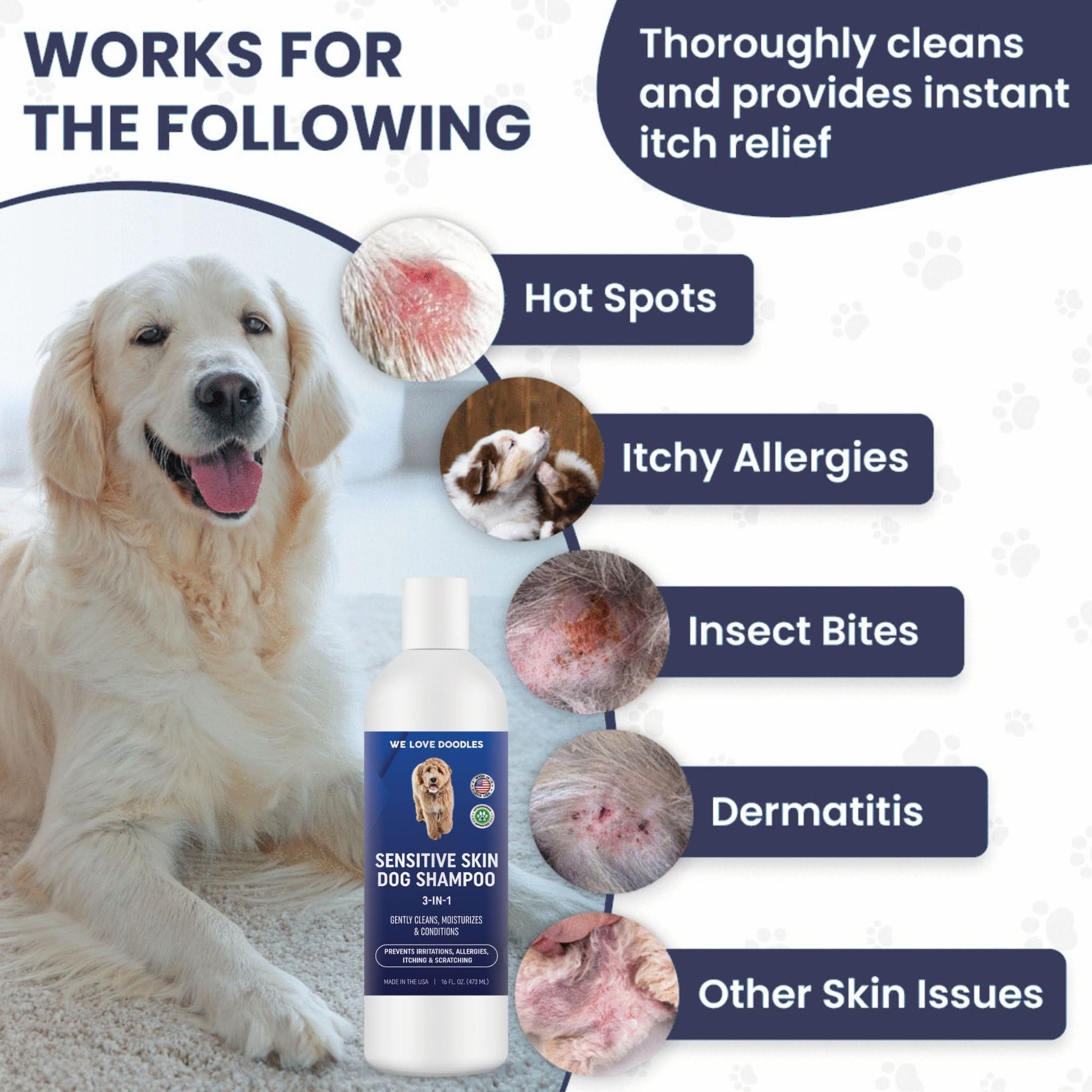 Best Sensitive Skin Dog Shampoo - Vet Approved | Itch Relief – We Love ...