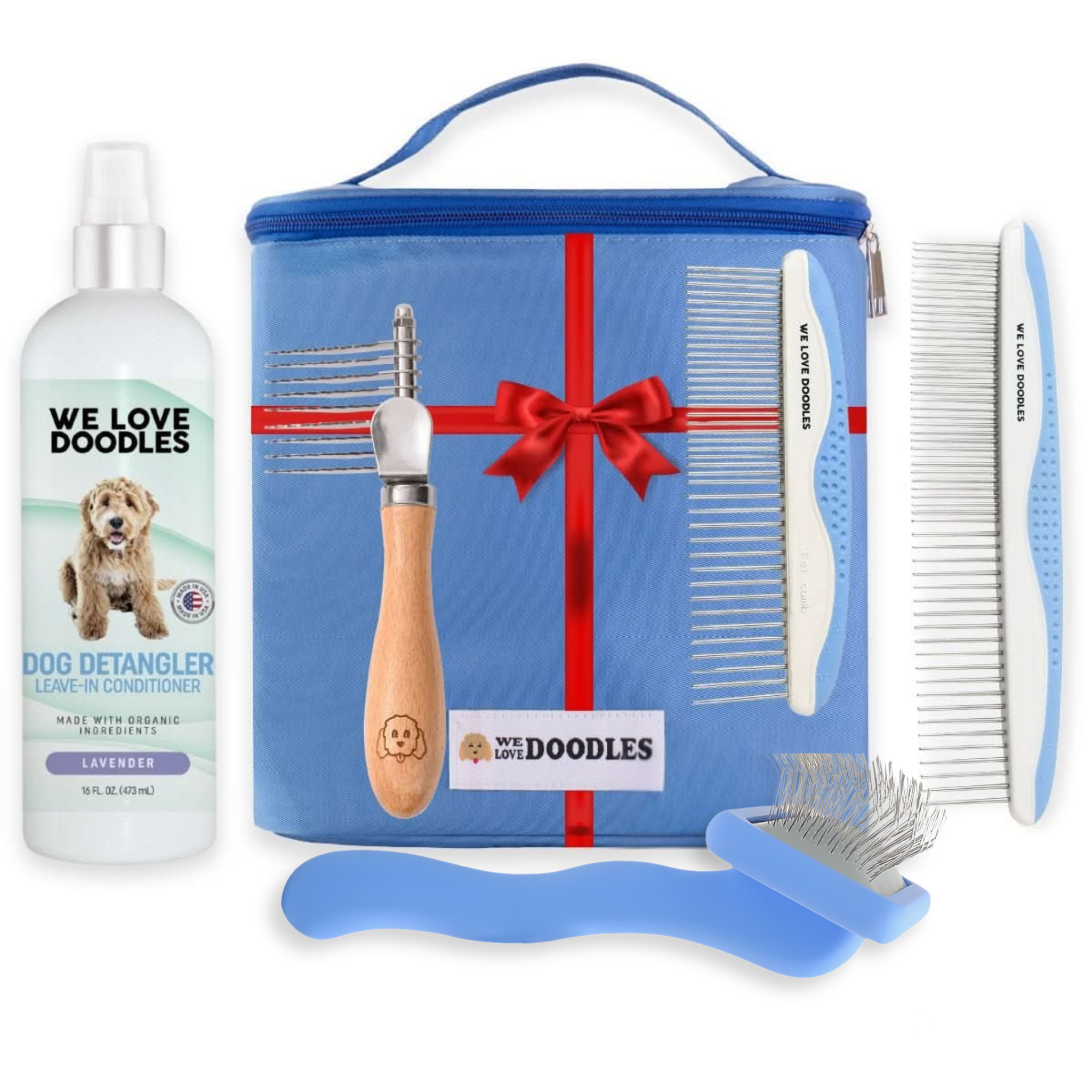 Ultimate Dog Grooming Kit with Organizer Bag - 5 Tools | We Love Doodles