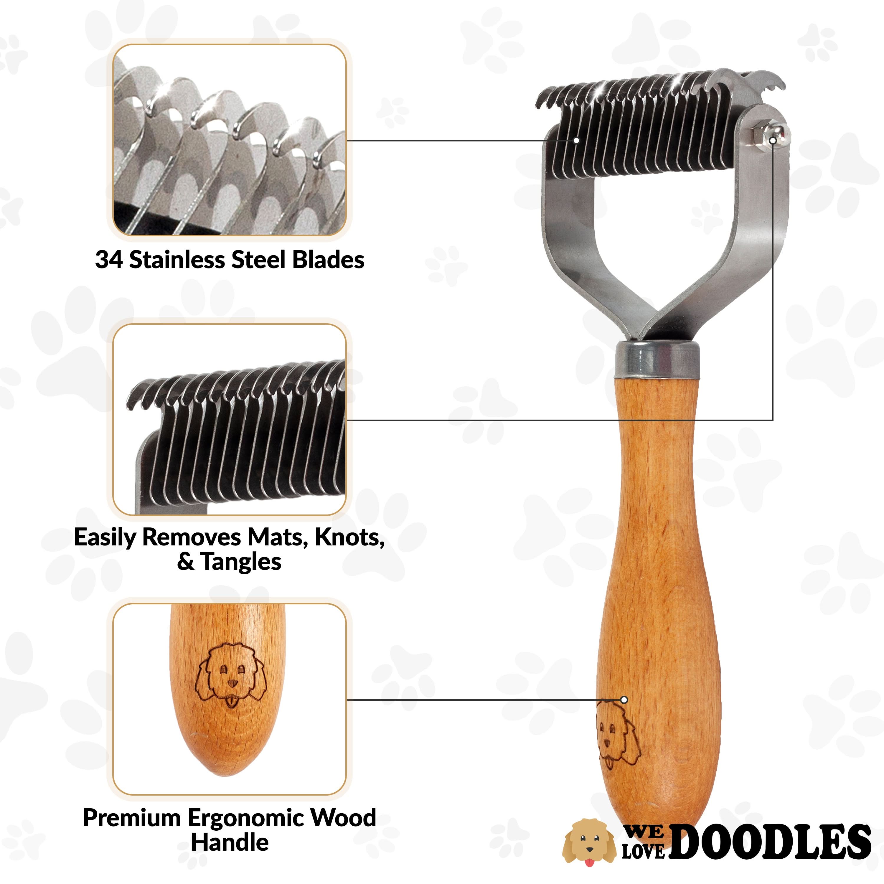 Double-Sided Dematting Tool for Dogs | 2-in-1 Grooming Comb – We Love ...
