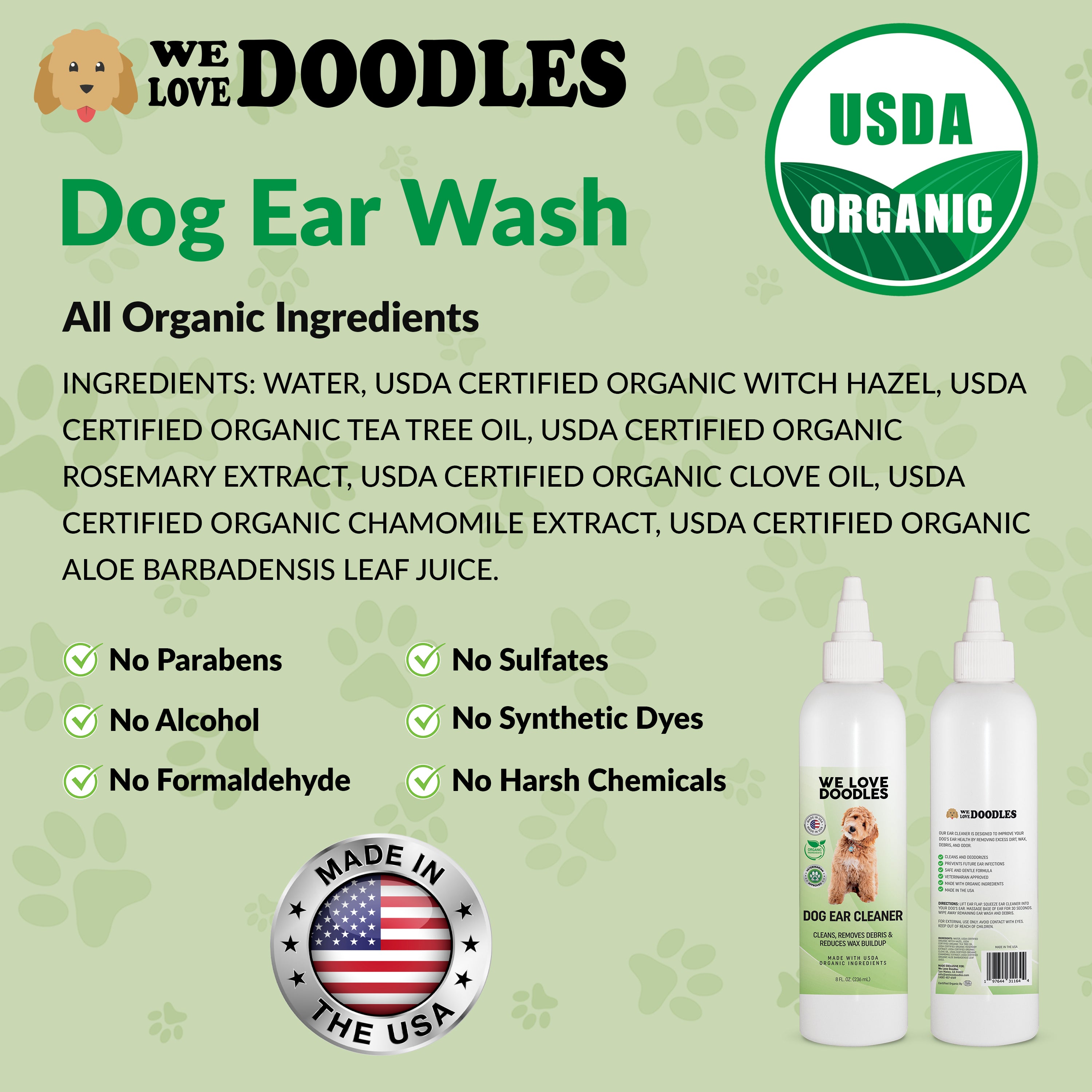 Organic Dog Ear Wash – We Love Doodles